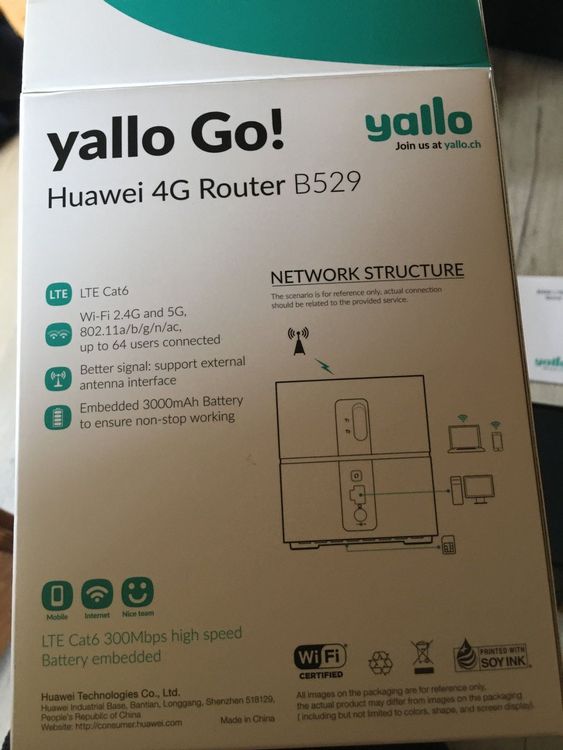 Yallo Internet Box Huawei 4G Router B529 (Gebraucht) in Brienz BE für ...