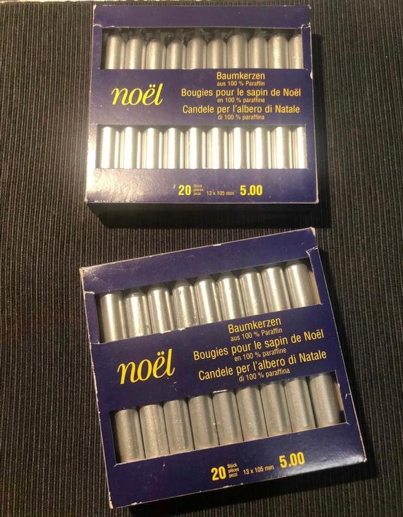 40er SET neu Christbaum Karzen Silber | Kaufen auf Ricardo