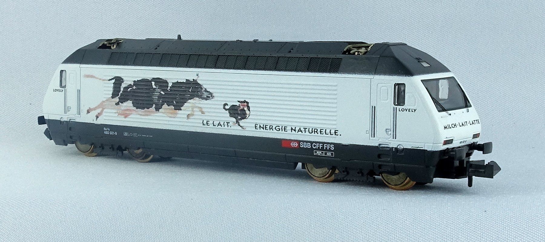 Minitrix 12693 E-Lok Re 4/4 460 Milch der SBB, Spur N, OVP (Gebraucht ...