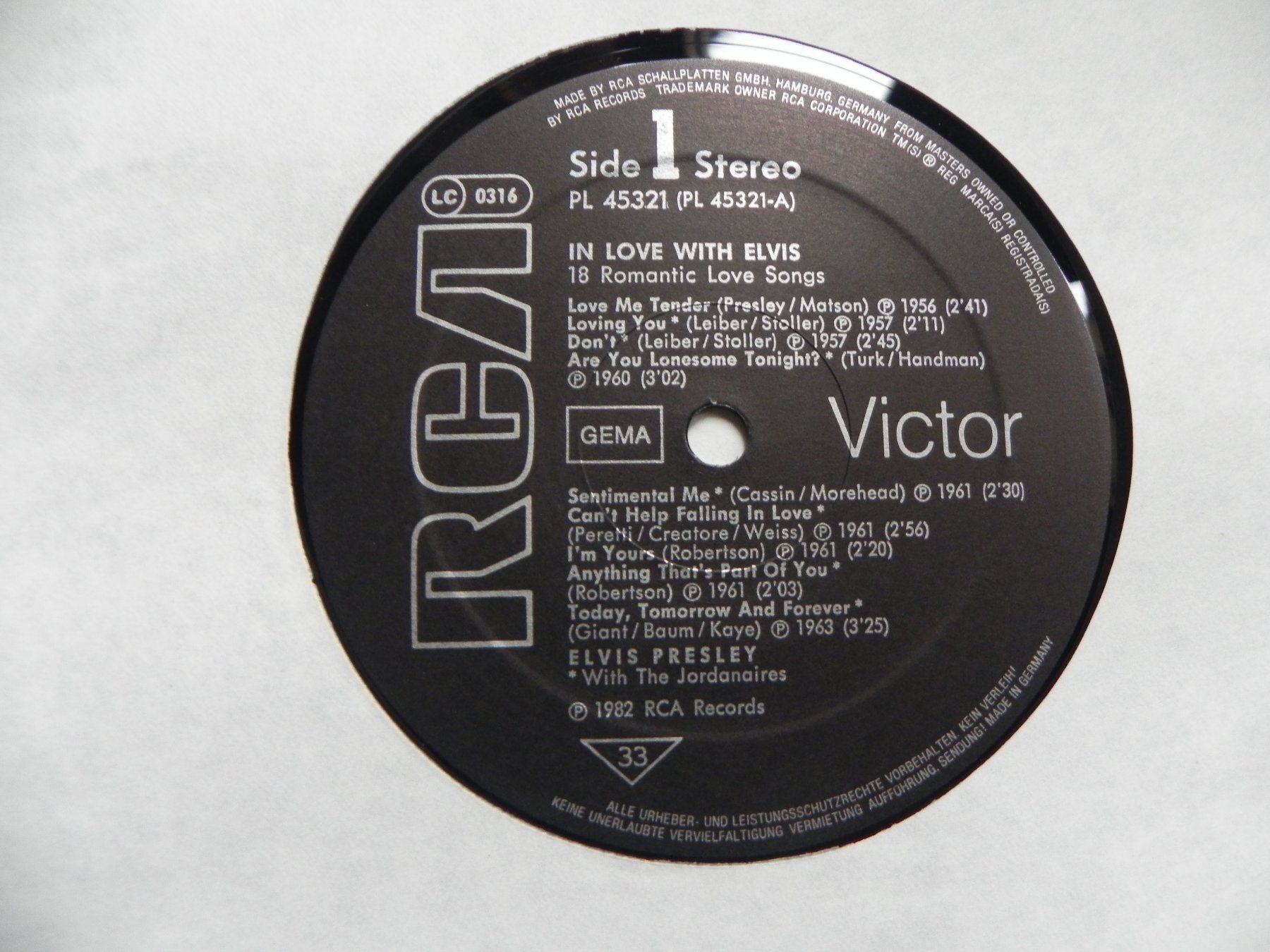 LP USA Rock `n` Roll King Elvis Presley 18 Love Songs 1982 (Gebraucht ...