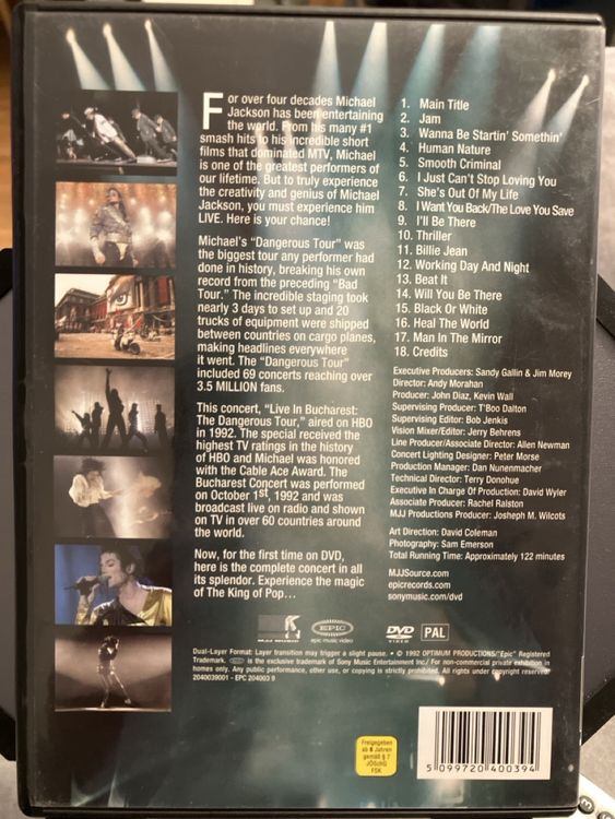 Michael Jackson - Live in Bucharest DVD - Selten! (Neu (gemäss ...