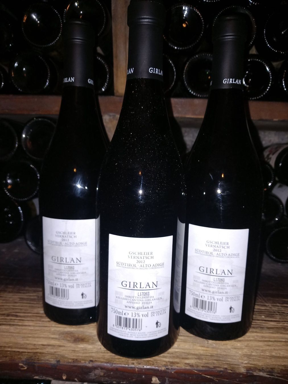 Lot de 3 Girlan Gschleier Vernatsch alte reben 2012 (Neu (gemäss ...