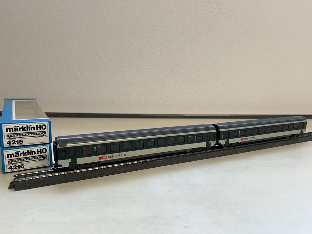 2x Märklin 4216 Schnellzugwagen 2. Klasse SBB Personenwag.H0 (Neu und ...