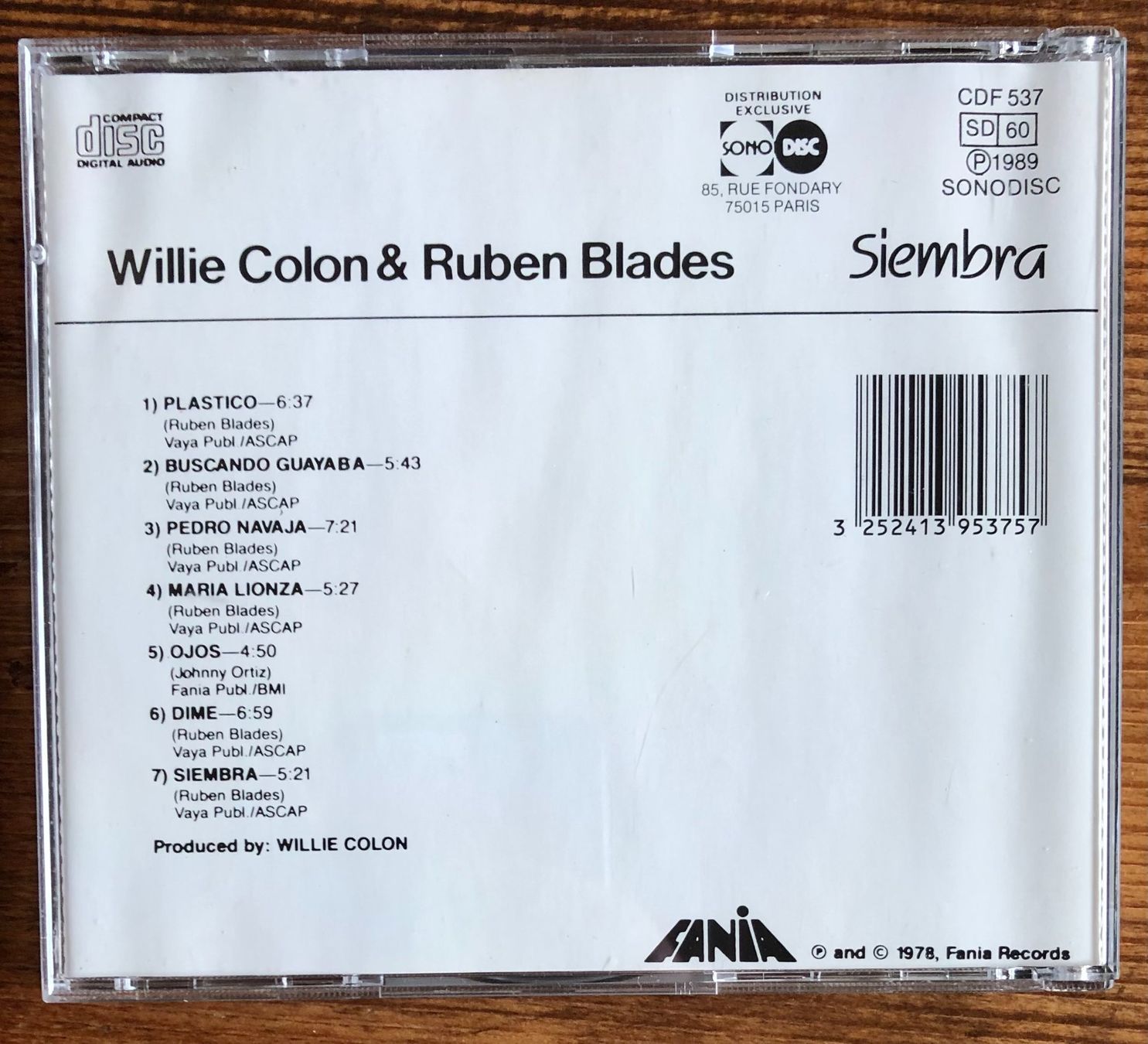 Willie Colon & Ruben Blades – Siembra CD, Latin, Salsa (Gebraucht) in ...