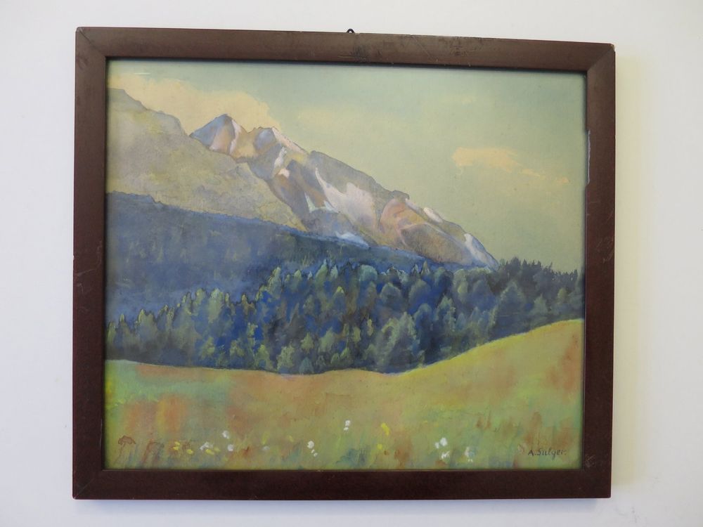 Albertina Sulger-Büel: Kleines Gemälde Berglandschaft Nr. 45 (Gebraucht ...
