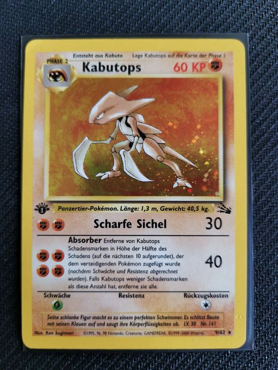 Kabutops 1. Edition Holo Fossil Set (Gebraucht) in St.Gallen für CHF 88 – mit Lieferung auf ...