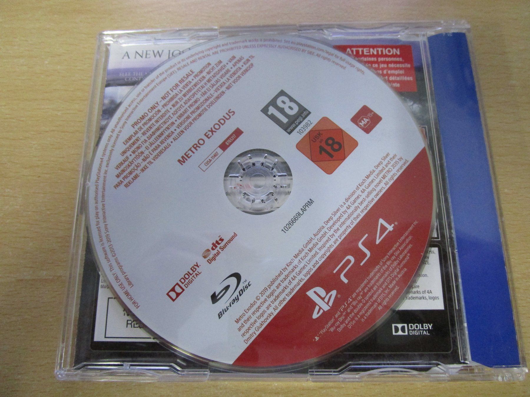 Metro Exodus Playstation 4 Promo Game (selten) Neuware PS4 (Neu und ...