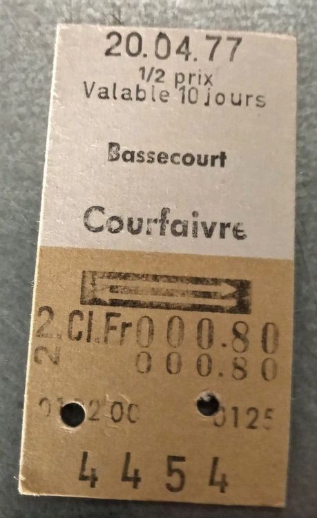 CFF SBB - Billet / Ticket - 20.04.1977 | Kaufen auf Ricardo