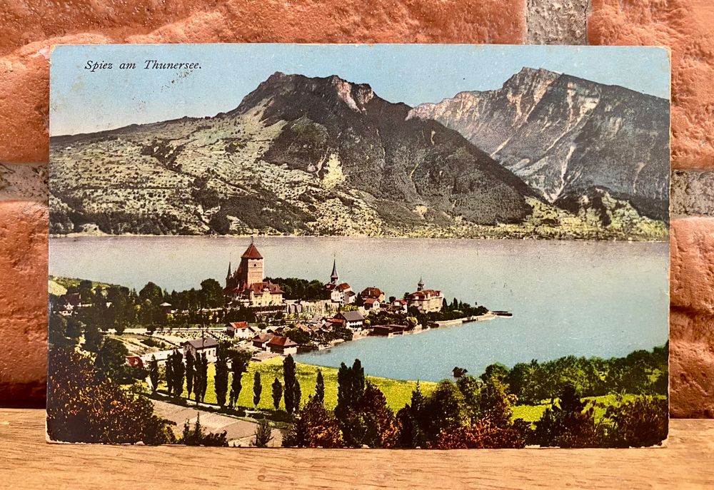 1908 - Antike AK Spiez am Thunersee (Gebraucht) in Root für CHF 1 – mit Lieferung auf Ricardo kaufen