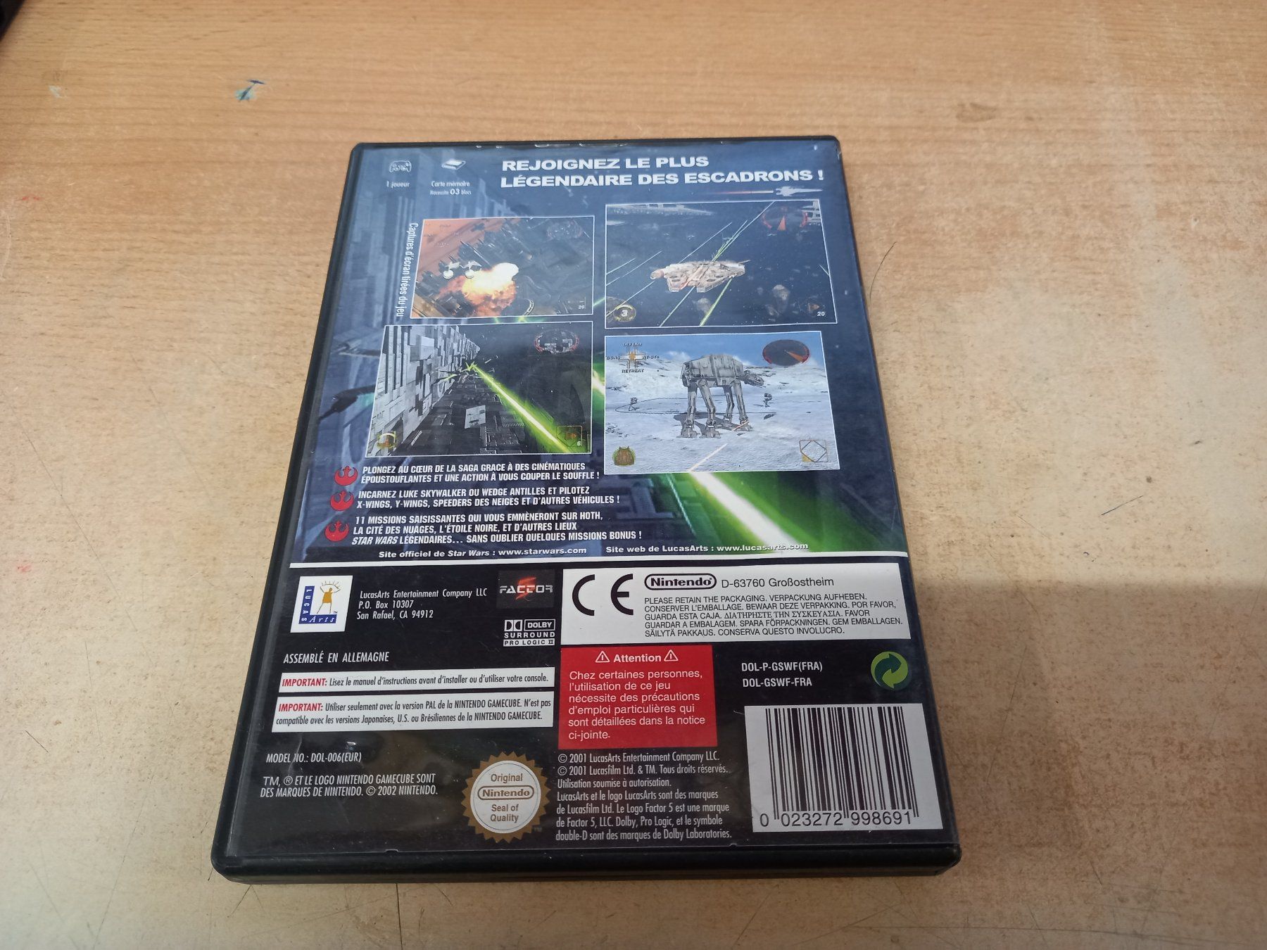 Star Wars Rogue Leader Nintendo Gamecube (D'occasion) à Prez-vers ...
