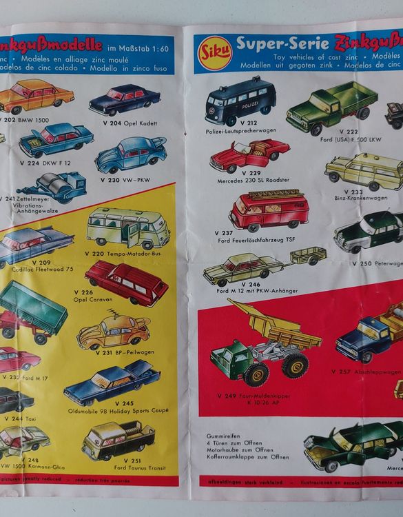 Siku Auto Katalog Prospekt 1965 | Kaufen auf Ricardo