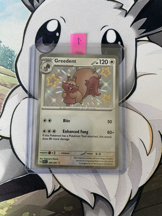 Pokemon Karte SHINY Greedent Paldean Fates EN #1 (Neu (gemäss ...