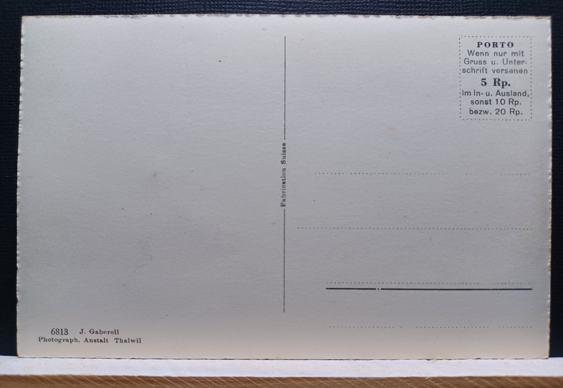 No. 6813, J. Gaberell, Pilatus-Kulm, (Gebraucht) in Aarau Rohr für CHF 4.6 – mit Lieferung auf ...