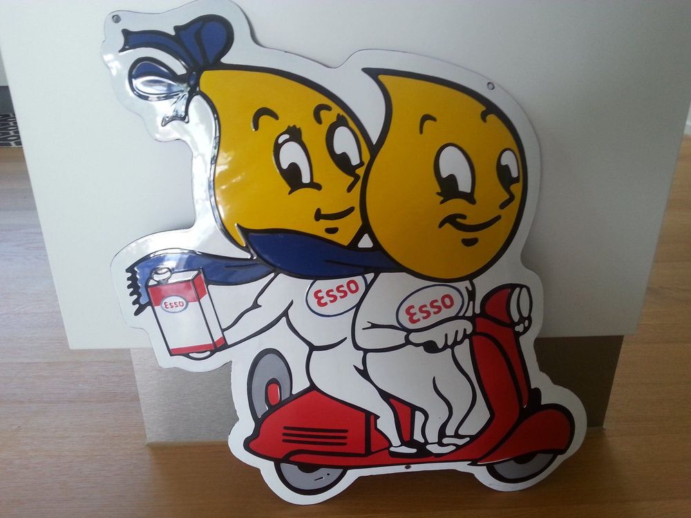 Emailtafel, Emailschild, ESSO | Kaufen auf Ricardo