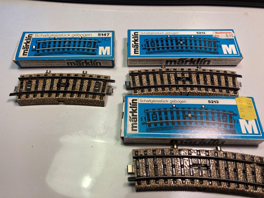 Schaltgleise M-Gleis H0, Märklin Art. 5213/5147 neu/gebr. ov (Gebraucht ...