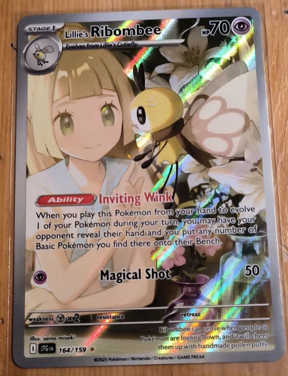 Pokémon Karte Lillie's Ribombee 164/159 EN Jounery Together (Neu ...