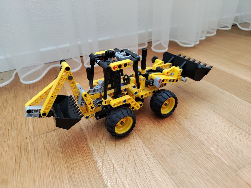 Lego Technic 42004 Bagger Bulldozer + 9391 Kran (Gebraucht) in ...