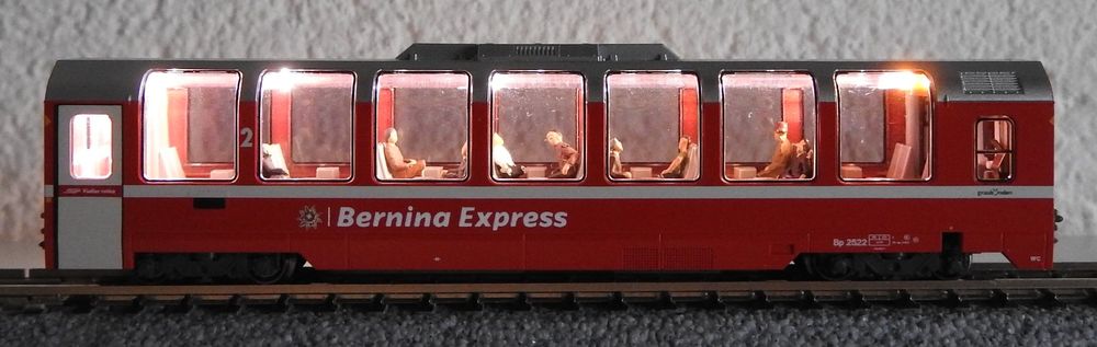 RhB Bernina Express Wagen + Innenbeleuchtung + Aussichtsw. N | Kaufen auf Ricardo