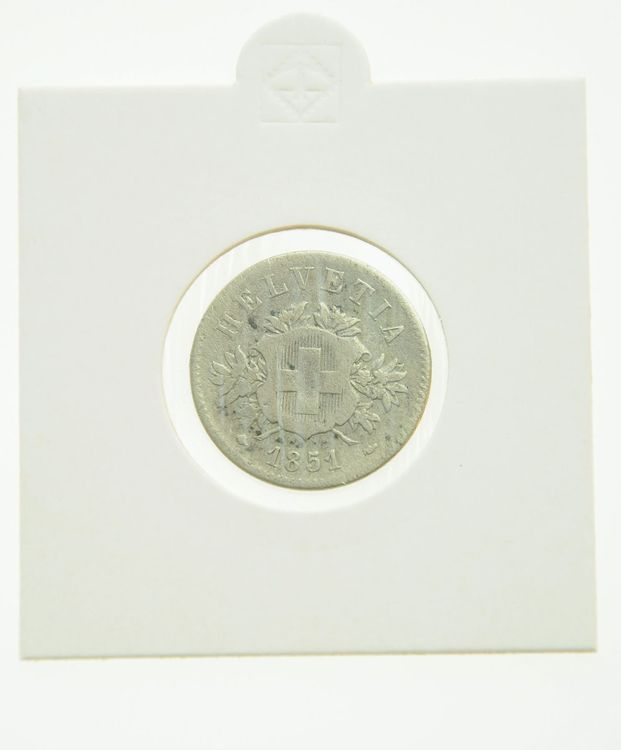 Schweiz 20 Rappen 1851 BB (Gebraucht) in Wettingen für CHF 91 – mit Lieferung auf Ricardo kaufen