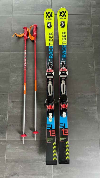 Völkl Racetiger SL13 - 160cm inkl. Stöcke 120cm (Neu (gemäss ...