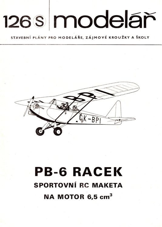 Quality Bauplan / Plan RC Semi Scale model "PB-6 RACEK" | Kaufen auf ...