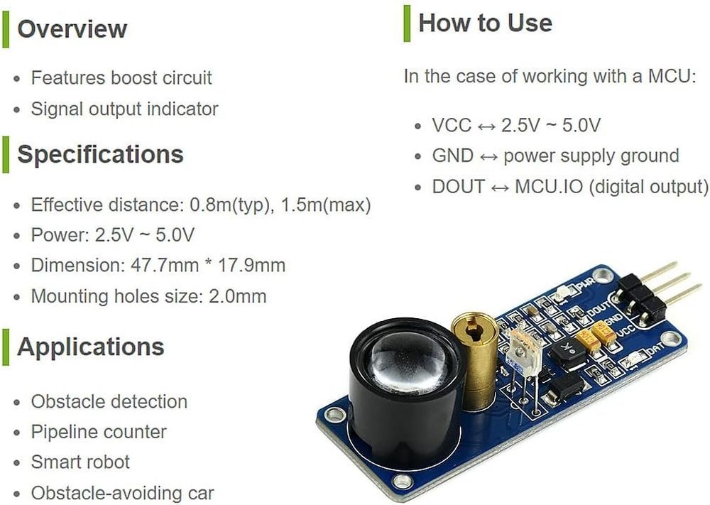 RPM Laser rpm Sensor Module for Arduino AVR PIC Raspberry PI (Neuf avec ...