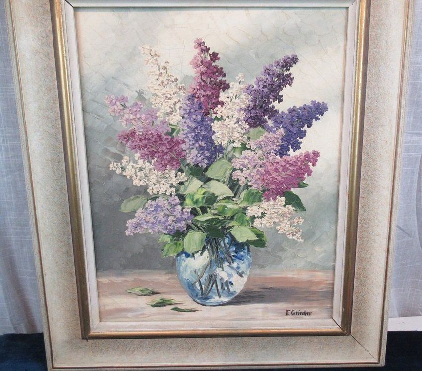 Stilleben Flieder Gemälde F. Grieder (Gebraucht) in Flums für CHF 80 ...