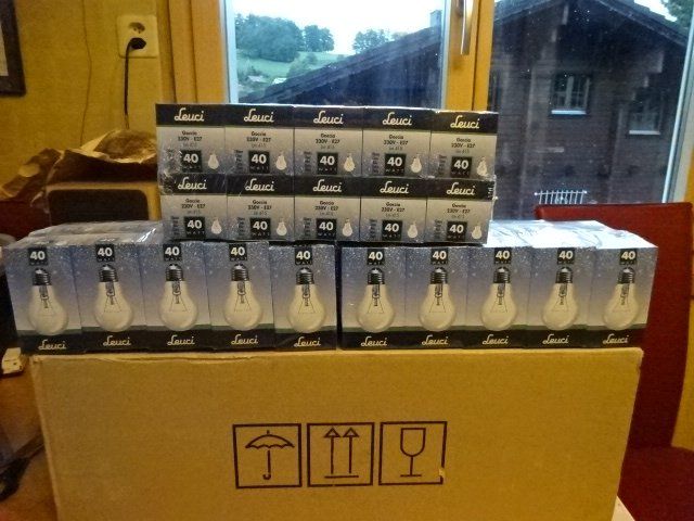 10 Stück 40 Watt Glühbirnen neu verpackt - kein Elektrosmog (Neu und originalverpackt) in Walde ...