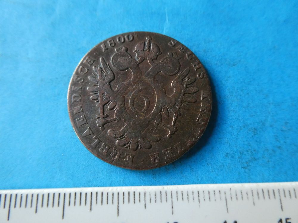 Oesterreich 1800 F, 6 Kreuzer Münzstätte Hall im Tirol (Gebraucht) in Hinterforst für CHF 1 ...