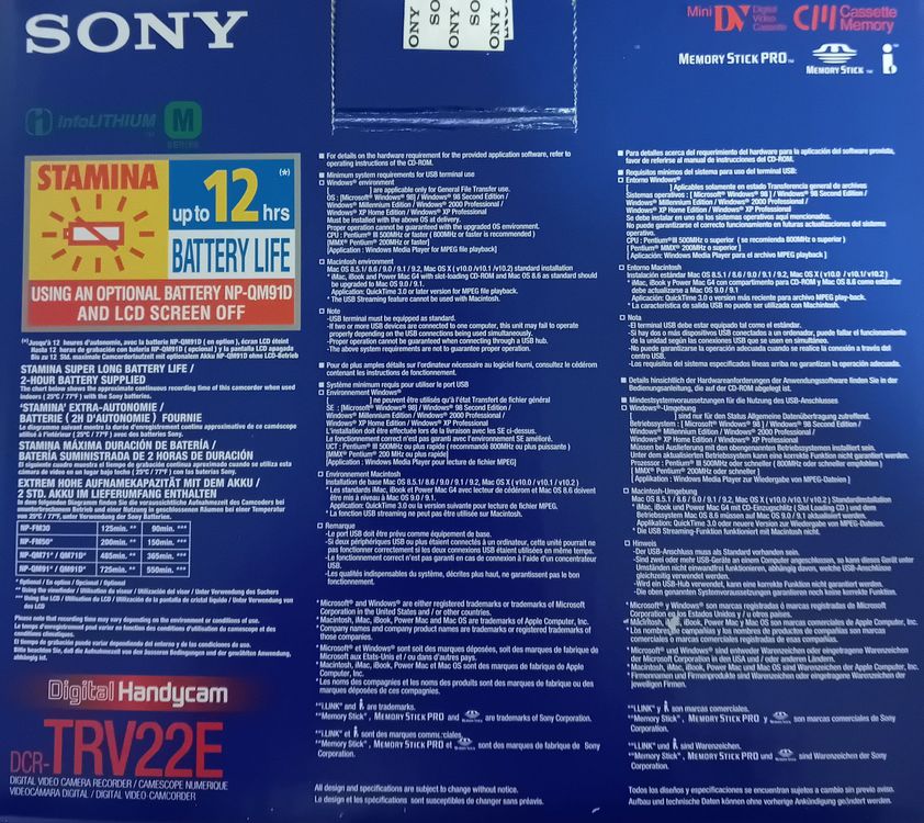 SONY TRV22E MiniDV Camcorder | Kaufen auf Ricardo