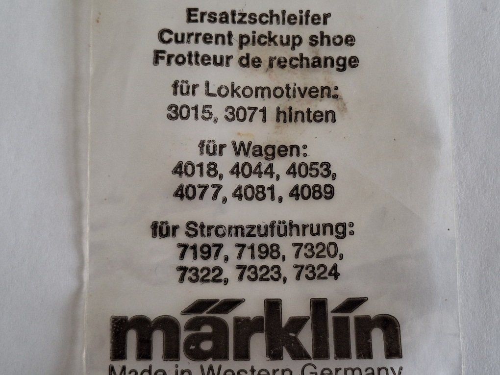 Märklin HO, 2 frotteurs pour locomotive, selon photos (Neuf (Voir ...