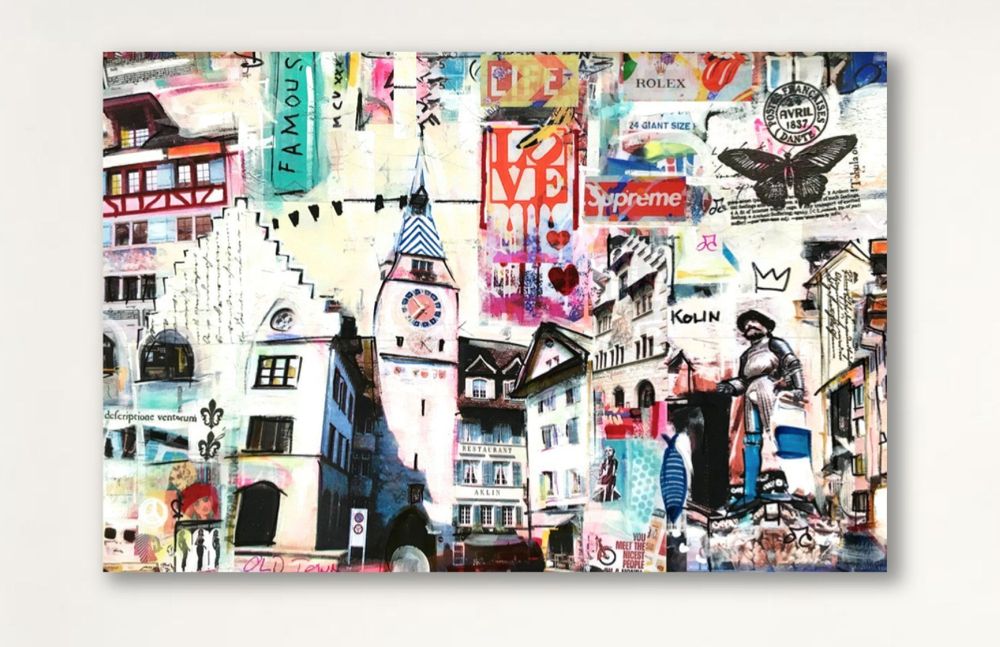 Zug Pop Art Kunst Life City Supreme Kolinplatz Modern Aklin (Neu (gemäss Beschreibung)) in für ...