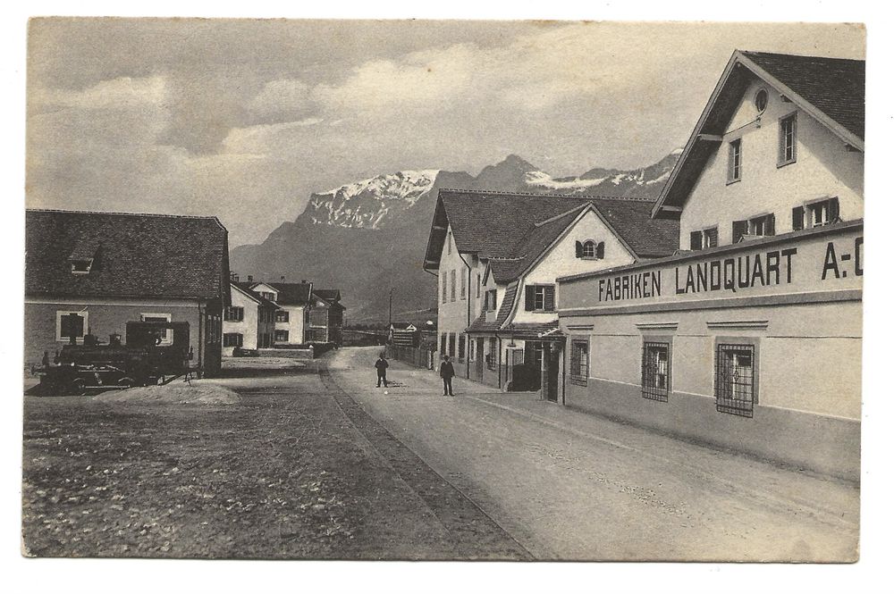 Landquart (GR) Fabriken - Station Dampflokomitive - um 1915 | Kaufen ...