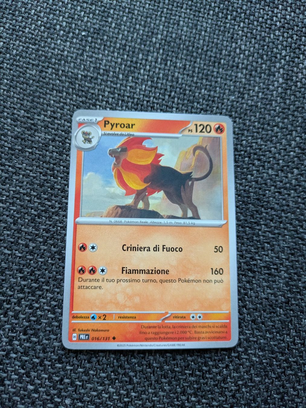 PYROAR, PRISMATIC EVOLUTIONS, 16, 2025, UNC, ITA, NM/MT (Gebraucht) in ...
