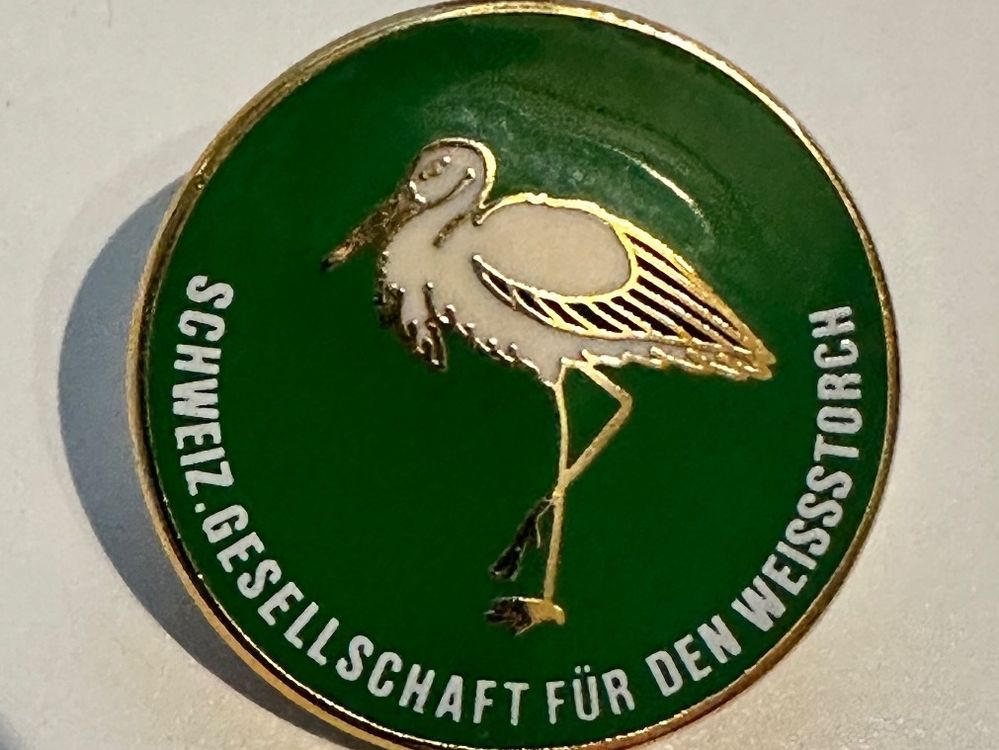 Weissstorch Pin (Gebraucht) in Gutenswil für CHF 5 – mit Lieferung auf Ricardo kaufen
