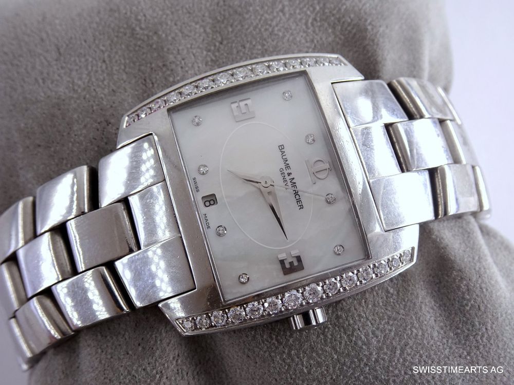 BAUME MERCIER GENEVE HAMPTON DIAMANTEN ARMBANDUHR REF 65485 (Gebraucht ...