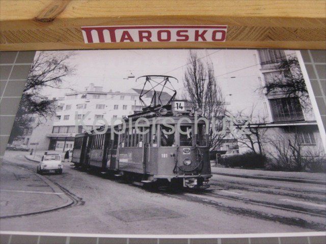 Echtfoto: Tram Basel, ca 1970, Basler Strassenbahn BStB BVB, (Gebraucht) in Malters für CHF 9 ...