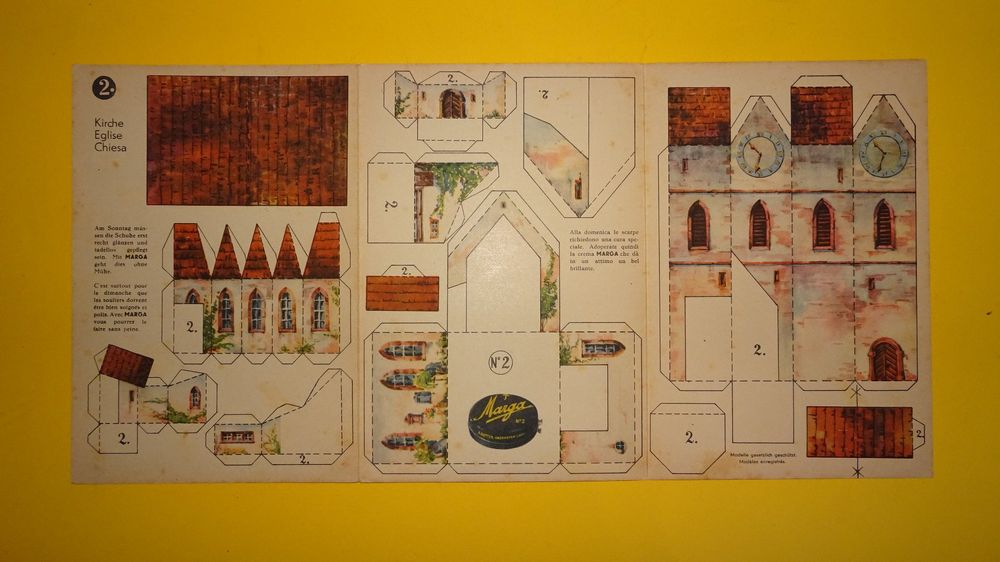 MARGA Bastelbogen Kirche Rarität (Neu (gemäss Beschreibung)) in ...