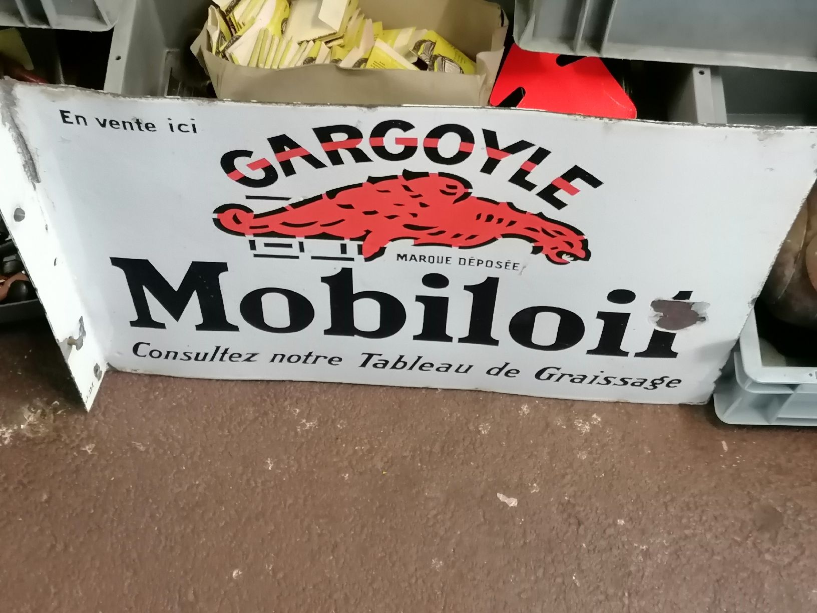 Cargoyle mobiloil émailschild émaillée 1928 Shell esso BP (D'occasion ...