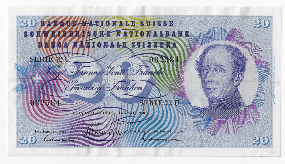 Set Banknoten Schweiz - 5 Noten (Gebraucht) in Balsthal für CHF 75 ...