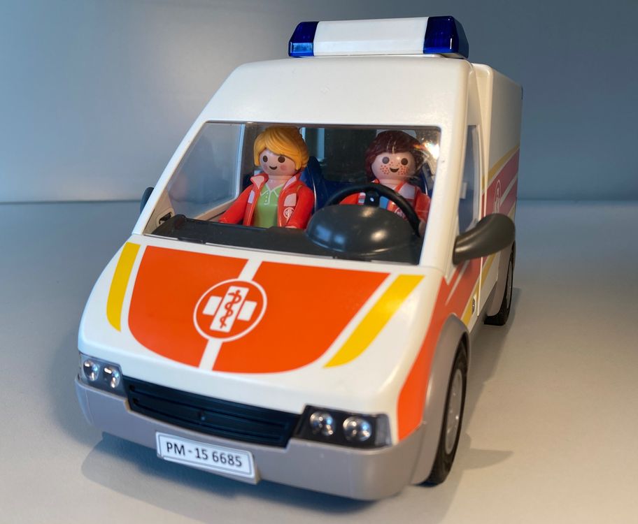 Playmobil Ambulanz, Rettungshelikopter, Polizei bei Unfall | Acheter ...