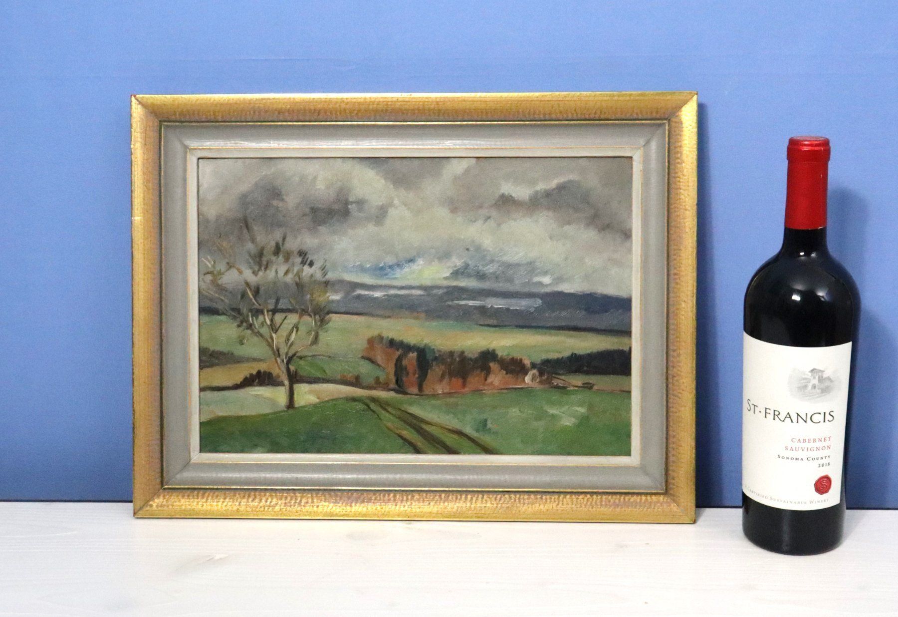 Joseph Perrachon, kleines Landschaftsgemälde Oel auf Platte (Gebraucht) in Zug für CHF 15 – mit ...