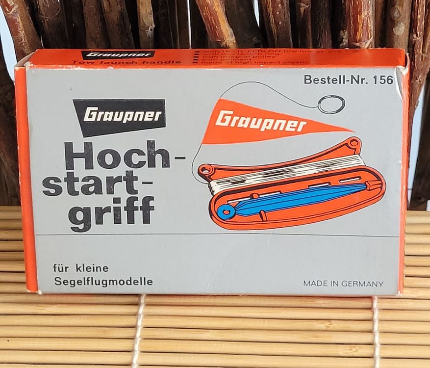 ⭐Vintage GRAUPNER Hochstart-Griff für kleine Segelflugmodell (Neu ...