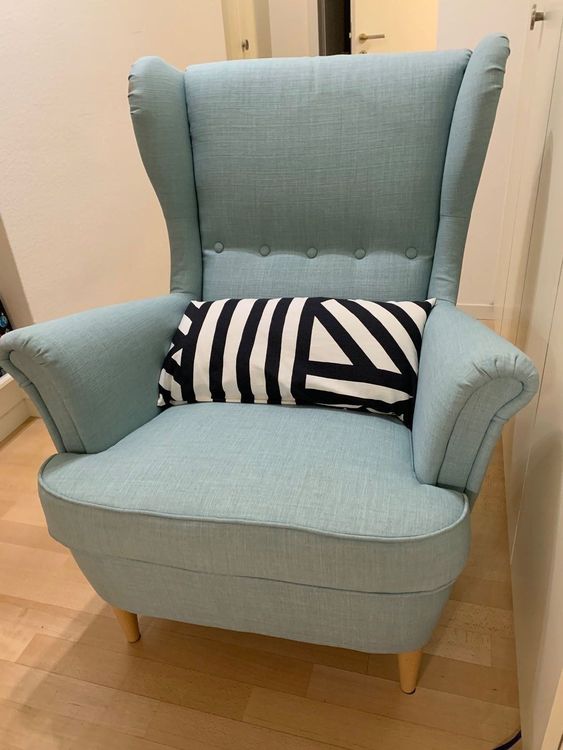 Ikea Sessel Strandmon Turkis