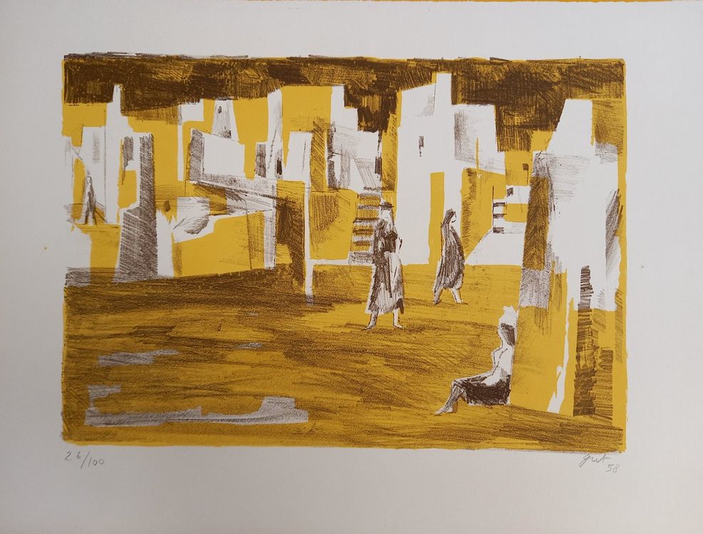 Jean-Jacques GUT (1924-2002) belle litho (Gebraucht) in Lausanne für CHF 10 – mit Lieferung auf ...