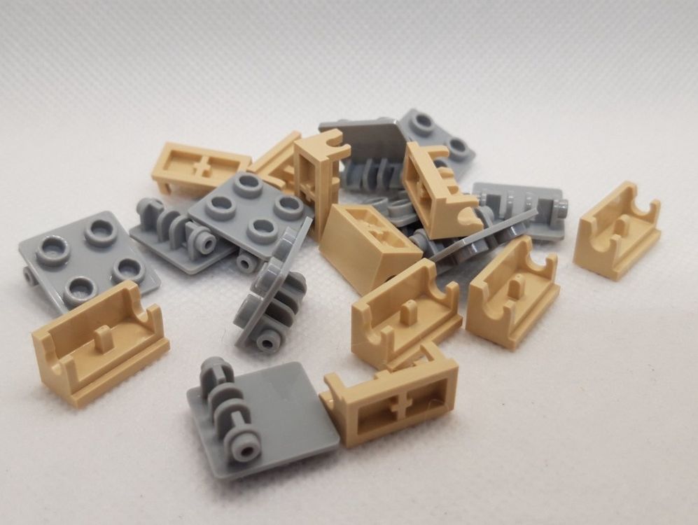 Lego 10Stk. rocker bearings (tan) + rocking Plate 2x2 (grau) (Neu ...