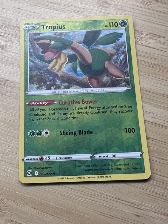 Carte Pokémon Tropius - hologramme - 005/172 - neuf (Neuf (Voir ...