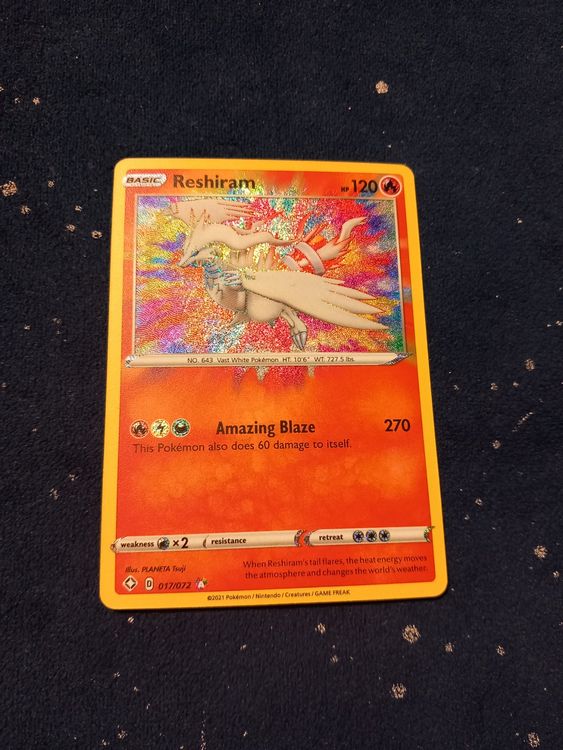 Reshiram AMAZING Rare (EN) Shining Fates 017/072 (Neu (gemäss ...