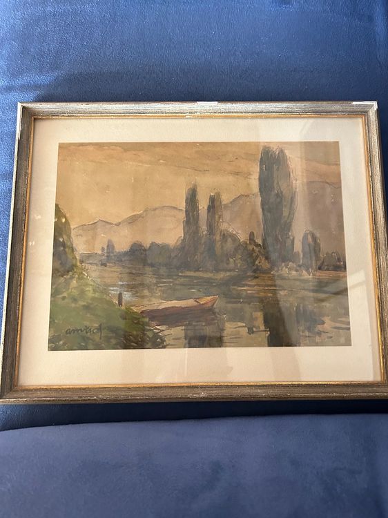 Aquarelle signée AMHOF artiste Suisse (Gebraucht) in Cortaillod für CHF 30 – mit Lieferung auf ...