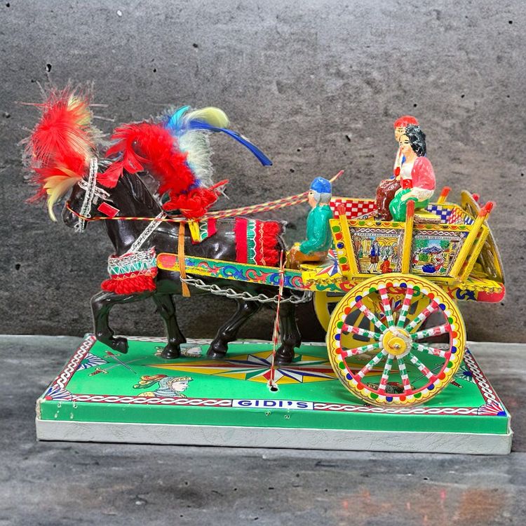 Calèche sicilienne en papier-mâché. Italie années 1950 (Gebraucht) in ...